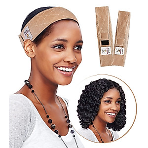 Adjustable Velvet Wig Grip Comfort Band, Wig Liner Headband, Headband Holder for Wigs for Men Women 2 Pack