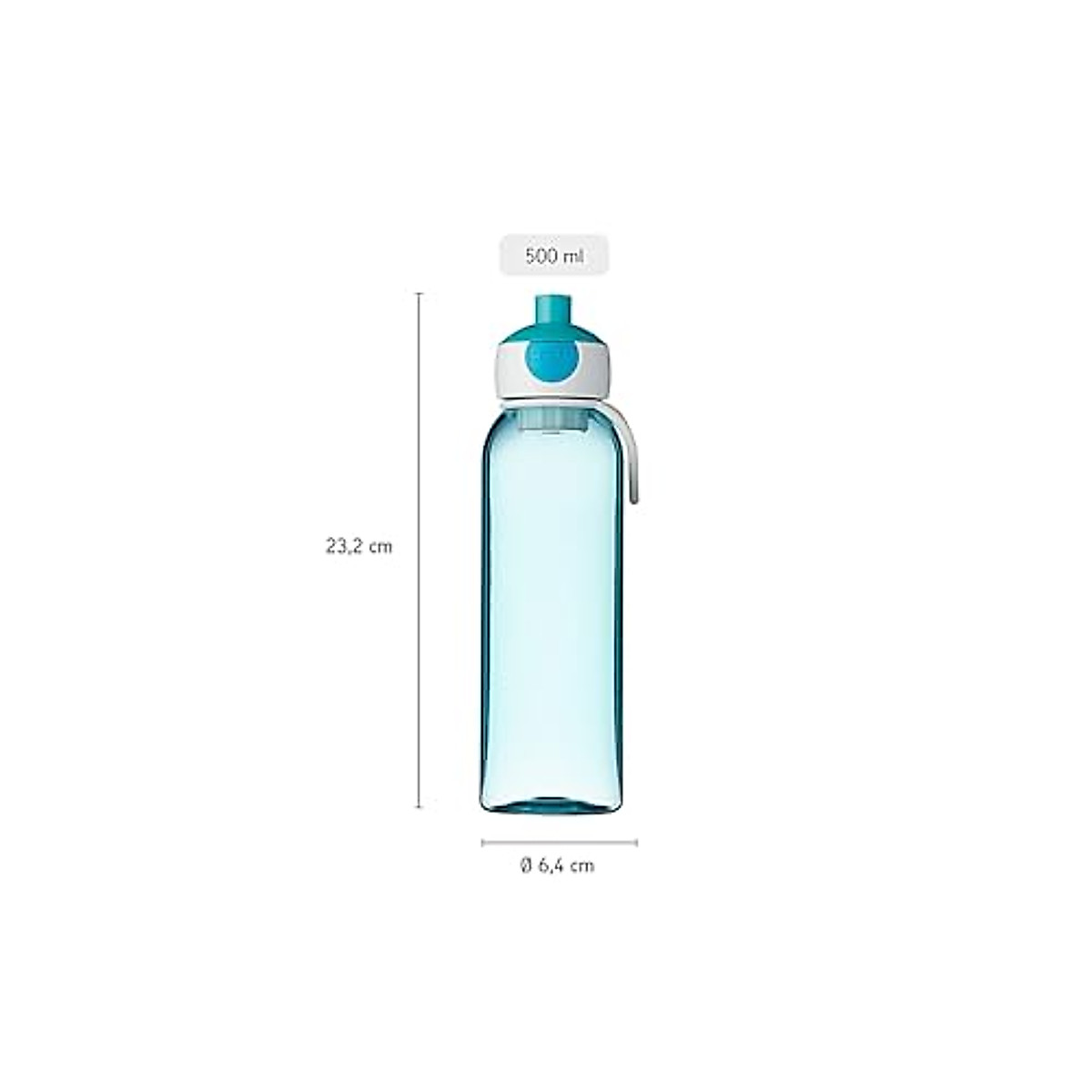 Mepal Rosti Campus Water Bottle 500 ml Plastic / Pin 6.4 x 7 x 22.2 cm