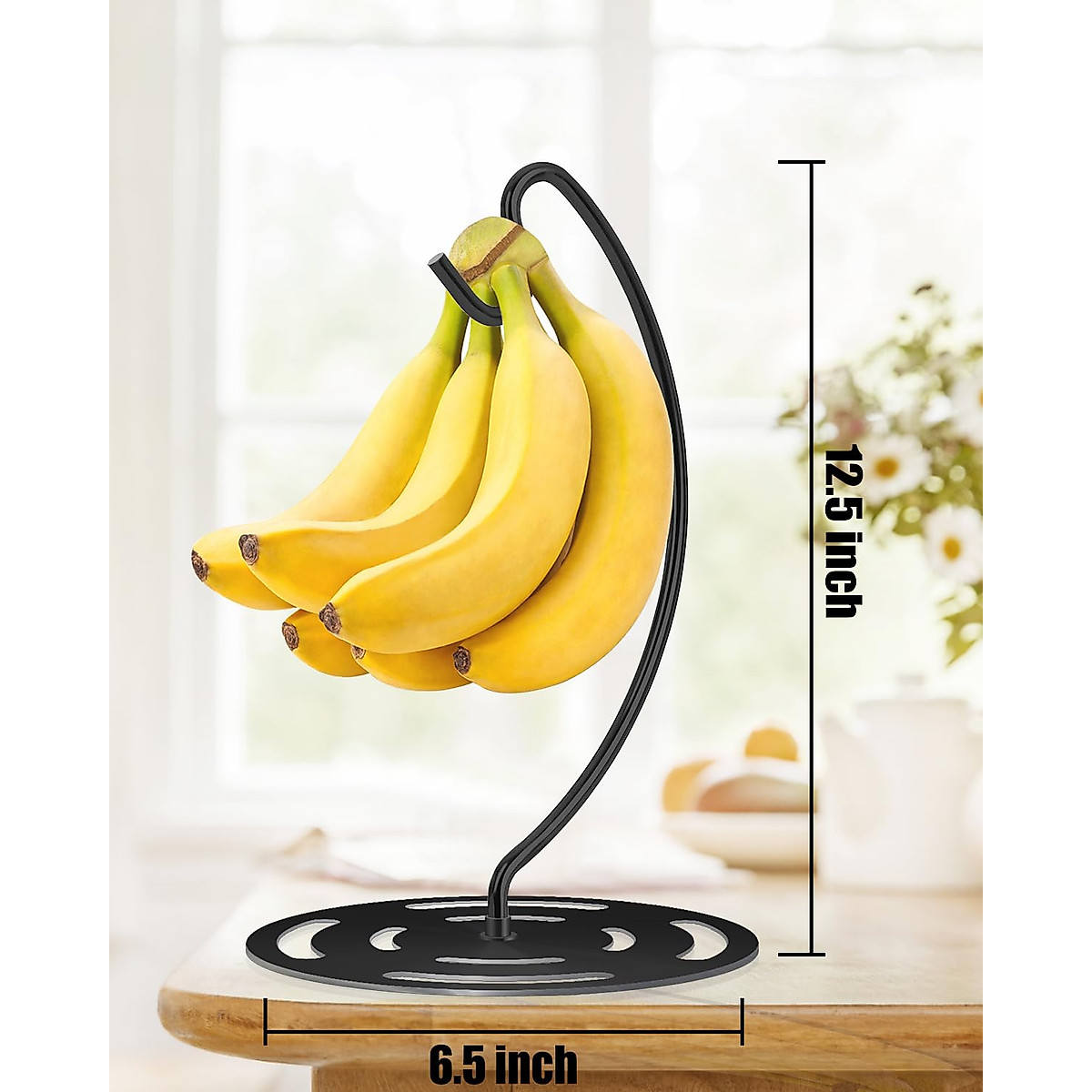 Coopenju Banana Holder Stand Stainless Steel, Modern Banana Tree Hanger with Larger Base & Won't Topple Over, Banana Hanger Rack for Any Kitchen Countertop