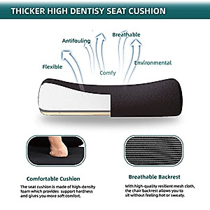 JHK Ergonomic Home Office Mesh Chair, Solid Black