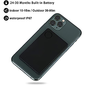 NUFR Wallet Tracker Finder Locator, Small Best Slim GPS Credit Debit Card Find Wallet Location Chip Tracker Device for Men Lost Waterproof with Built-in 24-30 Months Battery