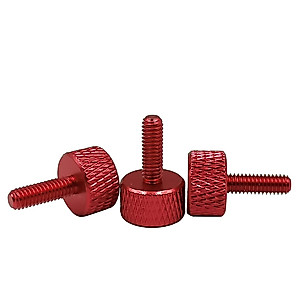 M4 Aluminium Knurled Thumb Screws Multicolor 20pcs (M4 x 6 mm, Black)