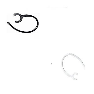 NoBreak 2 Ear Hooks for Samsung HM6000 HM1300 HM1900 Replacement for Bluetooth Headsets - Black/Clear
