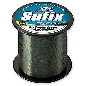 Sufix Siege 3000-Yards Spool Size Fishing Line (Smoke Green, 6-Pound)