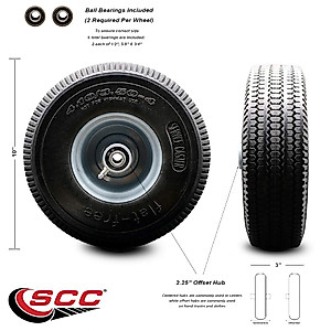 Service Caster Brand Replacement Wheel for Magliner Hand Truck Wheel 131010-10" x 3" Flat Free Hand Truck Dolly Wheel Only with a 2.25" Offset Hub and Ball Bearings - 280 lbs Capacity per Wheel