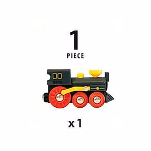 BRIO Old Steam Engine - Authentic Piston Action Toy | Ideal for Imaginative Play | Fully Compatible Wooden Railway Sets | Perfect for Ages 3+