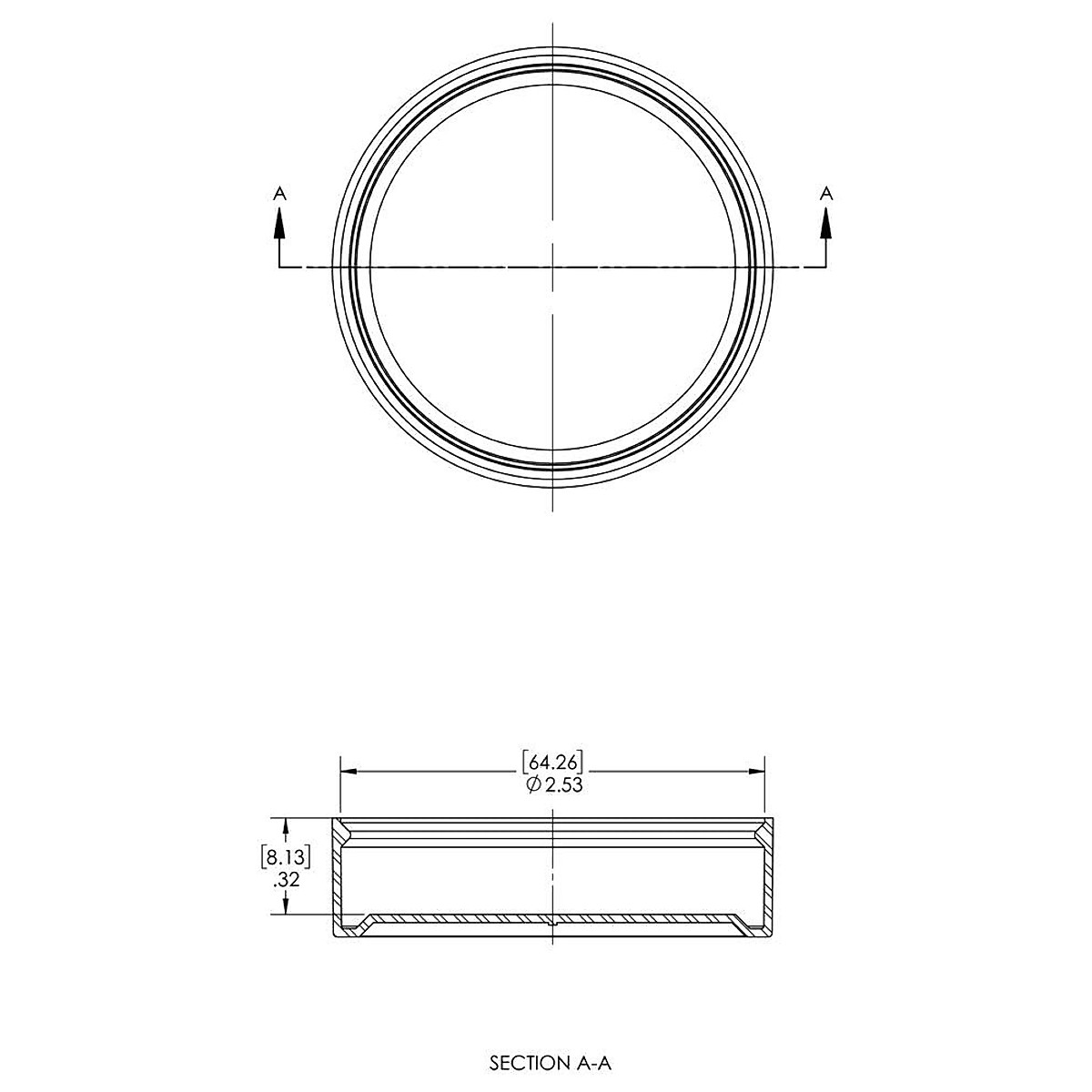 Caplugs SF-28 SF Series – Plastic Cap for Split-Flange Connections, 200 Pack, Translucent LD-PE, Ferrule Size 2" Protective Closures, Dust and Debris Seals, Corrosion Prevention (99191322)