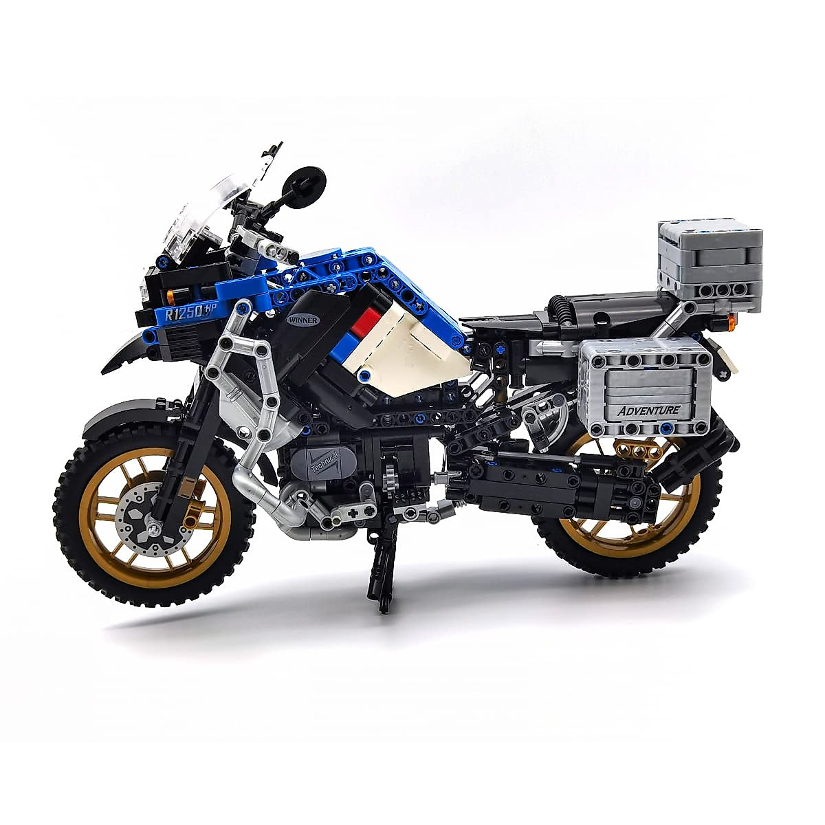 ShupBear Creator Expert Blue Super Adventure Motorcycle Set,Adult Car Model,Building Blocks 948 PCS