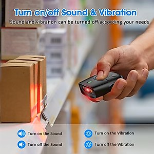 Mini Wireless Barcode Scanner,symcode Barcode Scanner Bluetooth&Wireless 2.4Ghz and USB All in one Bar Code Image Reader for Tablet iPhone iPad Android iOS PC POS