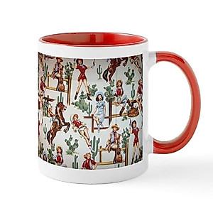 CafePress Cowgirl Pin Up Mug Ceramic Coffee Mug, Tea Cup 11 oz
