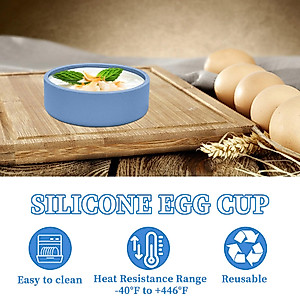 Modixun 4pcs Silicone Microwave Egg Cooker, Microwave Egg Poacher, Nonstick Poached Egg Maker Air Fryer Egg Mold for Breakfast Sandwiches Egg Bites