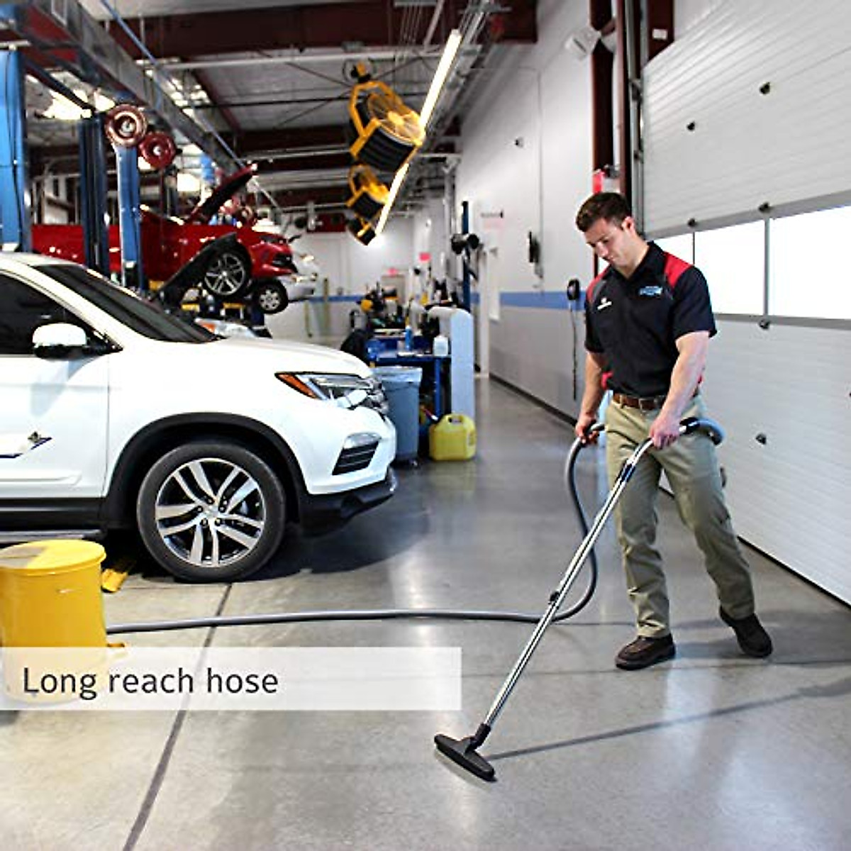 VacuMaid GV50 Wall Mounted Garage and Car Vacuum with 50 ft hose and Tools