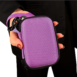 Biu-Boom (Only Case )Carrying Bag Small Travel case,Carabiner or Lanyard, for Battery,Charger, Kit,(Only Case) (Pink)