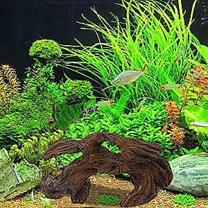 Tfwadmx 4 Pcs Aquarium Resin Driftwood Decoration Log Fish Tank Cave Hideout Wood Decor Freshwater Betta Ornament Aquarium Decorations