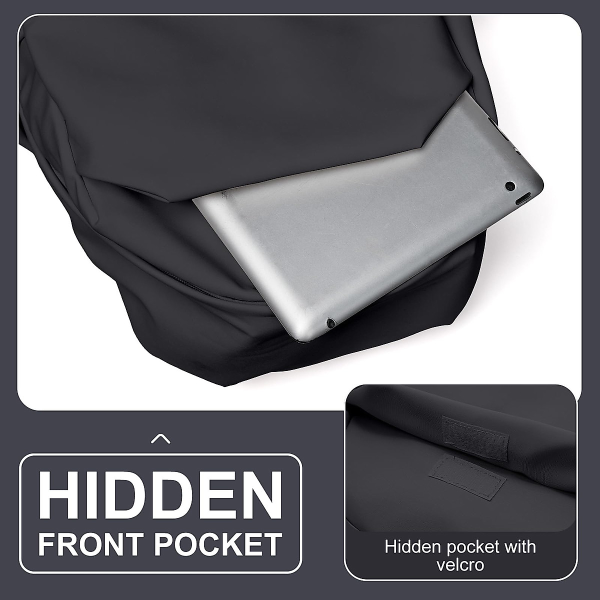 School Backpack Black Bookbag Waterproof College High School Bags For Boys Girls Lightweight Travel Rucksack Casual Daypack Laptop Backpacks For Men Women