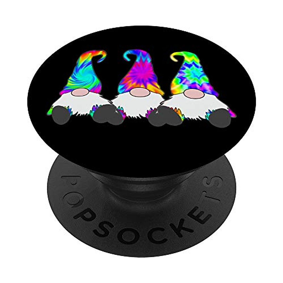 3 Hippie Gnomes Tie Dye Hat Retro Peace Groovy Psychedelic PopSockets Swappable PopGrip
