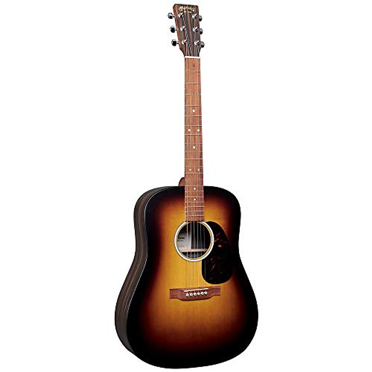 Martin Guitar X Series D-X2E Acoustic-Electric Guitar with Gig Bag, Sitka Spruce and KOA Pattern High-Pressure Laminate, D-14 Fret, Performing Artist Neck Shape Sunburst