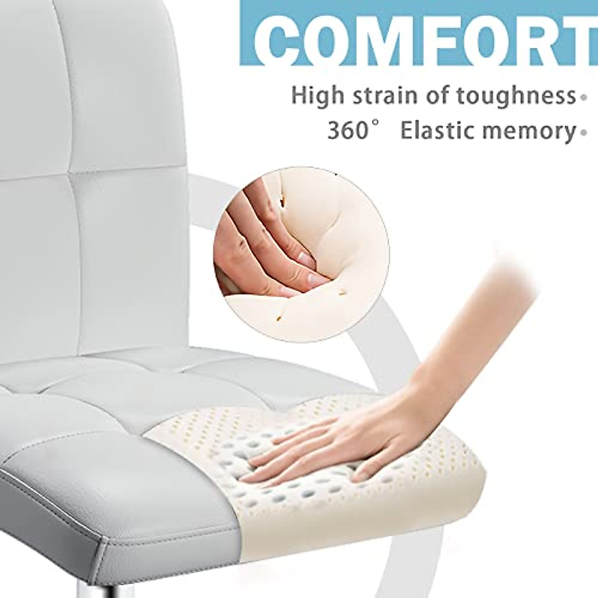 OUTMASTER 360° Office Desk Chair,PU Adjustable Rolling Task Chair with Backrest for Barber,Office,Home, Computer,360° Swivel,Armless