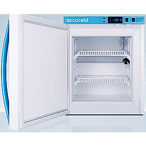 Summit Appliance AFZ1PVDL2BLHD 1.4 Cu.Ft. Countertop Purpose-Built Storage Freezer w/NIST Calibrated Temperature Logger (DDL), Left Hand, 22.25"H x 18.5"W x 23.25"D