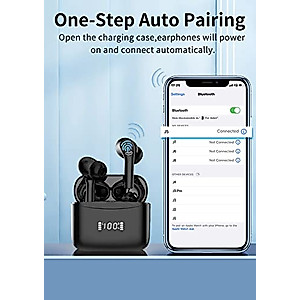 Wireless Ear buds Bluetooth 5.3 in-Ear Earbuds Noise Cancelling 2023 NEW Wireless Headphones LED Power Display IPX6 Waterproof Stereo MINI Bluetooth Earphones with Microphone 36H Battery for Sports