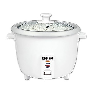 Better Chef Rice Cooker | 8-cup raw | 16-cup cooked | Removable Bowl | Paddle & Measuring Cup
