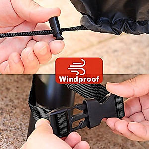 CHENHAO Patio Furniture Covers Waterproof Outdoor Table Cover Uv-Resistant for Rectangular Table and Chairs Set Black