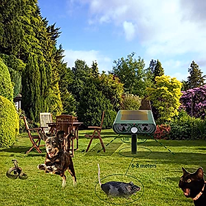 Abilly 2023 Solar Ultrasonic in Repellent Defender Rat, Squirrel, Deer, Raccoon, Skunk, Rabbit, Mole, Dog, Cat, Waterproof with Motion Detector