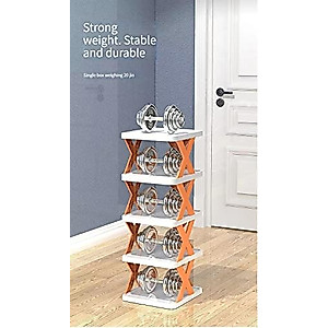 WUBY 6-Storey High Creative Folding X-Shaped Shoe Cabinet - Shoe Organizer & Storage Rack for Closet and Entryway, Free Standing Shoe Shelf Organizer (Blue)