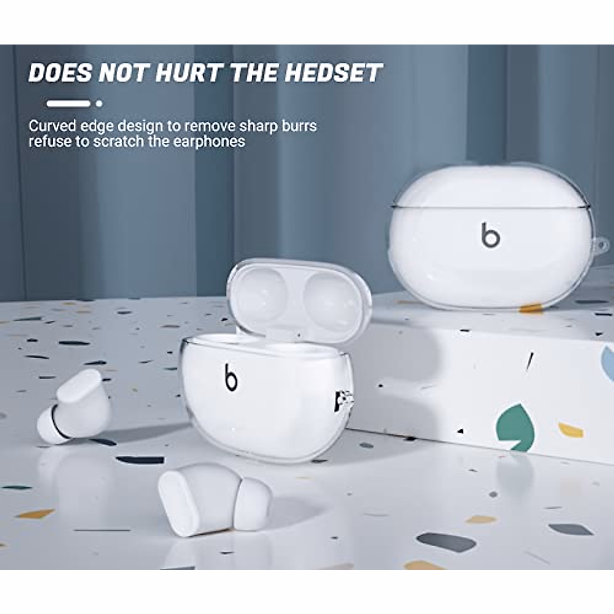 AIPNIS Personalized Case Compatible with Beats Studio Buds,Custom Photo Gift Shock Absorption Soft Clear TPU for Beats Studio Buds Cover