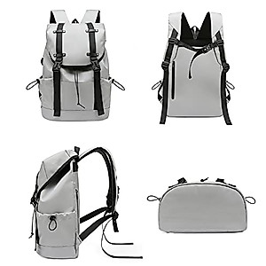 ARSONWIN Travel Laptop Backpack 15.6 inch Waterproof Anti-theft Backpack Carry On College Backpack for Men Women (Grey) one-size