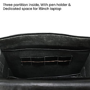 Handmade World Black Vintage Leather Backpack Laptop Messenger Bag Rucksack Sling for Men and Women (12" x 16")