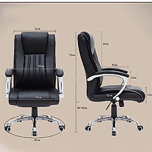 Family Boss Chairs Office Chairs Ergonomic Office Chair Black High Back Leather Computer Desk Chairs Adjustable Tilt Angle for Man and Women Beige