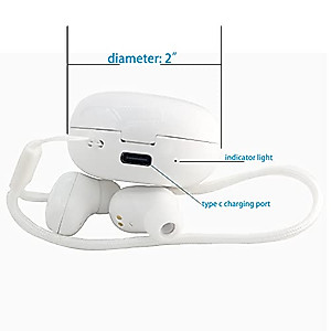 Portable Wireless Earbuds,Invisible in Ear Cordless Earpiece with Charging Case, Kids Ear Pods Wireless Earbuds for Girls Teens Bluet00th 5.1 Long Playtime Cute Design (White)