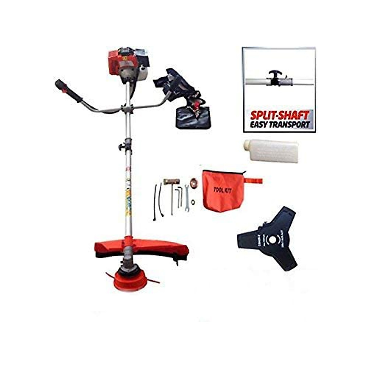 52cc Brush Cutter 2 in 1 Grass Trimmer Weed Wacker Hedge Trimmer