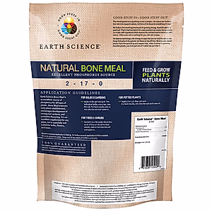 Earth Science – Natural Bone Meal Plant Food – Plant Mix for Bulbs, Gardens, Potted Plants, Trees, and Shrubs 3lb