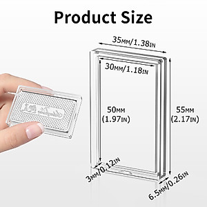 Yncotte Silver Bar Case, 1 oz Silver Bar Holder Silver Bar Storage Capsule for 1 oz Silver Bar(60 Pcs)