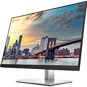 HP EliteDisplay E27q G4 27 Inch IPS LED Backlit Monitor 2-Pack Bundle with Fully Adjustable Desk Mount Monitor Stand