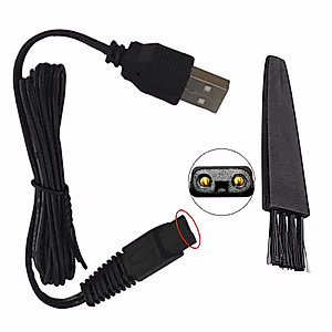 Shave Right USB Cable Compatible with MicroTouch Solo Men's Electric Shaver, 39.4in 5V Replacement Charger Cord