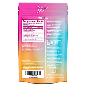 Pink Stork Organic PMS Tea for Hormone Balance, Mood Swings, Bloating, and Period Regularity - 8 Herbs - Vitex, Red Raspberry Leaf, Chamomile - Caffeine-Free - 15 Sachets, Warm Cinnamon