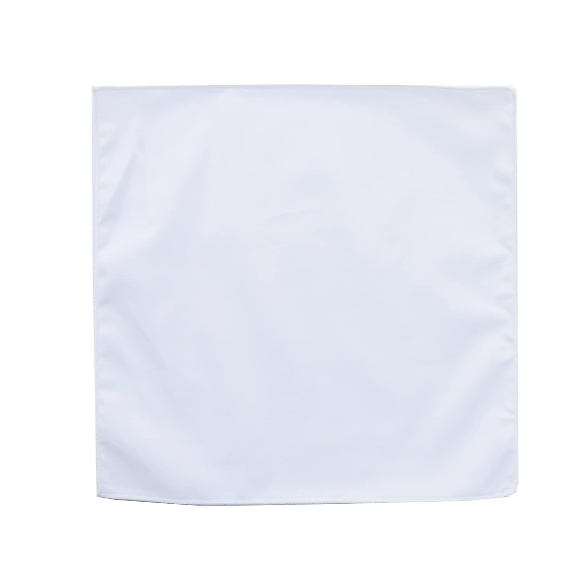 3-Pk Mens Cotton White Pocket Square with Color Border(10 Colors)