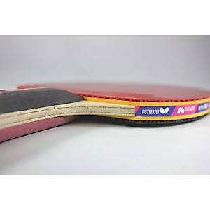 Butterfly Nakama S-5 Table Tennis Racket - Carbon Blade - Pan Asia 2.1mm Rubbers - ITTF Approved