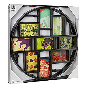 Umbra Luna Collage Picture Frame Holds Nine 4x6" Photos, Large 22-Inch Diameter, Black