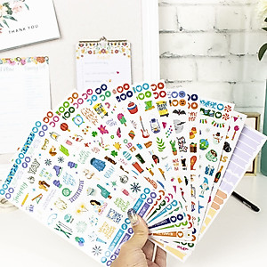 bloom daily planners Monthly Celebrations Planner Stickers for Calendar Decorating, Planning, Scrapbooking - Holiday, Seasonal, & General Events (14 Sheets, 1,100+ Stickers per Pack)