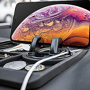 Olixar Car Dashboard Tray - Sticky Dash Mat Car Phone Holder with Mount - Large Non Slip Gel Pad - Washable - Car Dashboard Accessories - Holder for Keys, Cell Phone, Coins and Glasses