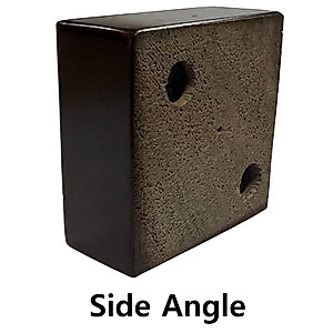 Elegent Upholstery Short Low Profile Wood Square Sofa Furniture Legs 1" Inch Height - Set of 4