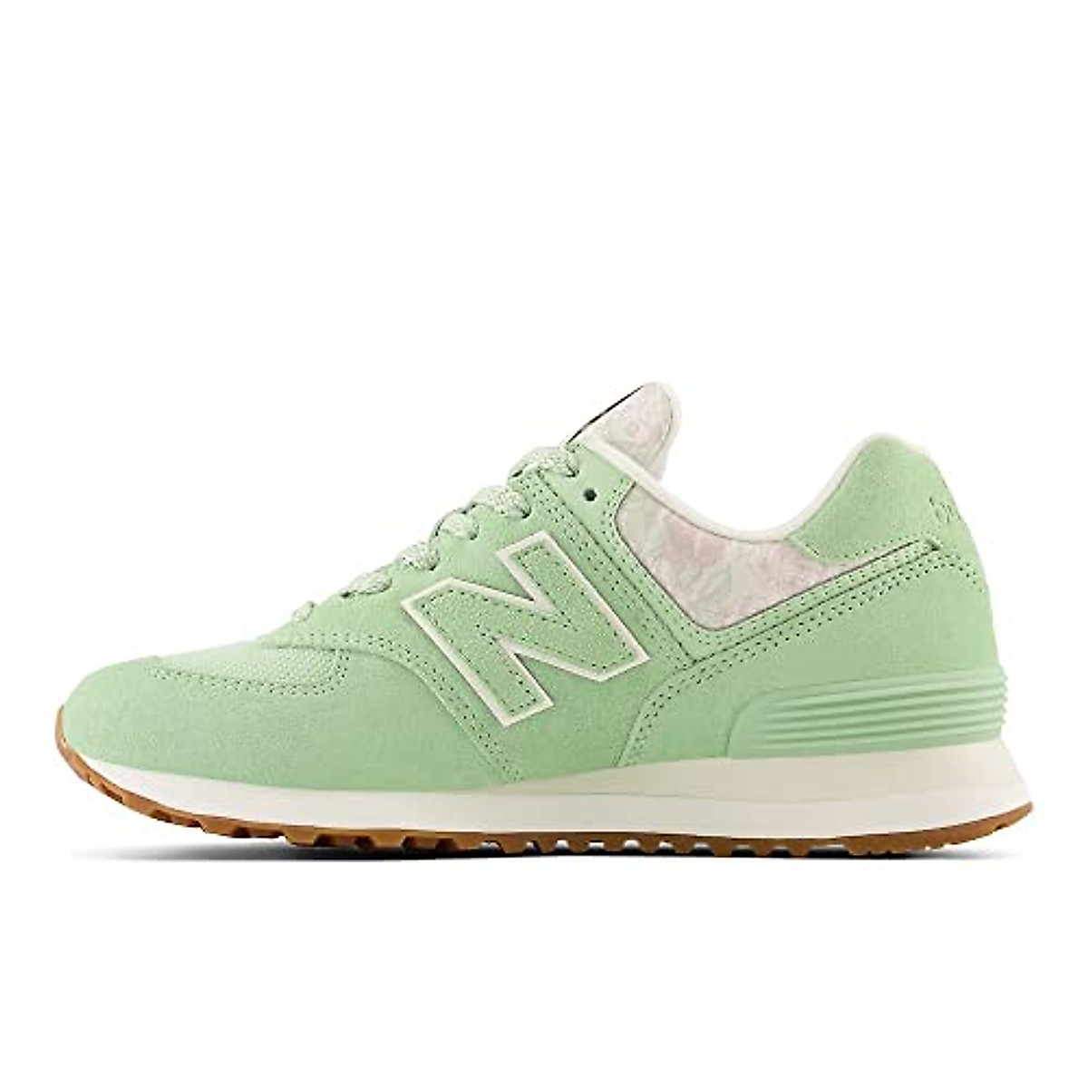 New Balance Women's 574 V2 Plant Café Sneaker, Avocado/Sea Salt/White, 7.5