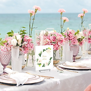 100 Pcs Acrylic Place Card Holders 2 Inch Table Number Holders Clear Place Stands Acrylic Display Stand for Wedding Dinner Home Party Events Decoration