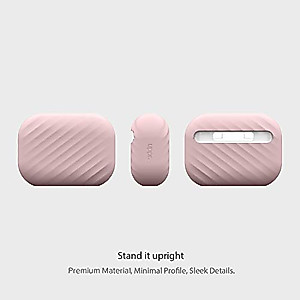 UPPERCASE Designs NimbleShell Premium Upright Silicone Case Compatible with Airpods Pro with Built-in Vertical Stand Design (Airpods Pro, Pink)
