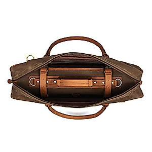 Aaron Leather Goods Leather Knife Roll With Storage Bag, Elastic and Expandable 10 Pockets, Adjustable/Detachable Shoulder Strap, Travel-Friendly Chef Knife Case (Green, Canvas)