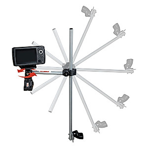 Extreme Max 3006.8649 Portable Rod Holder Mount Adjustable Fish Finder Bracket with Transducer Mount